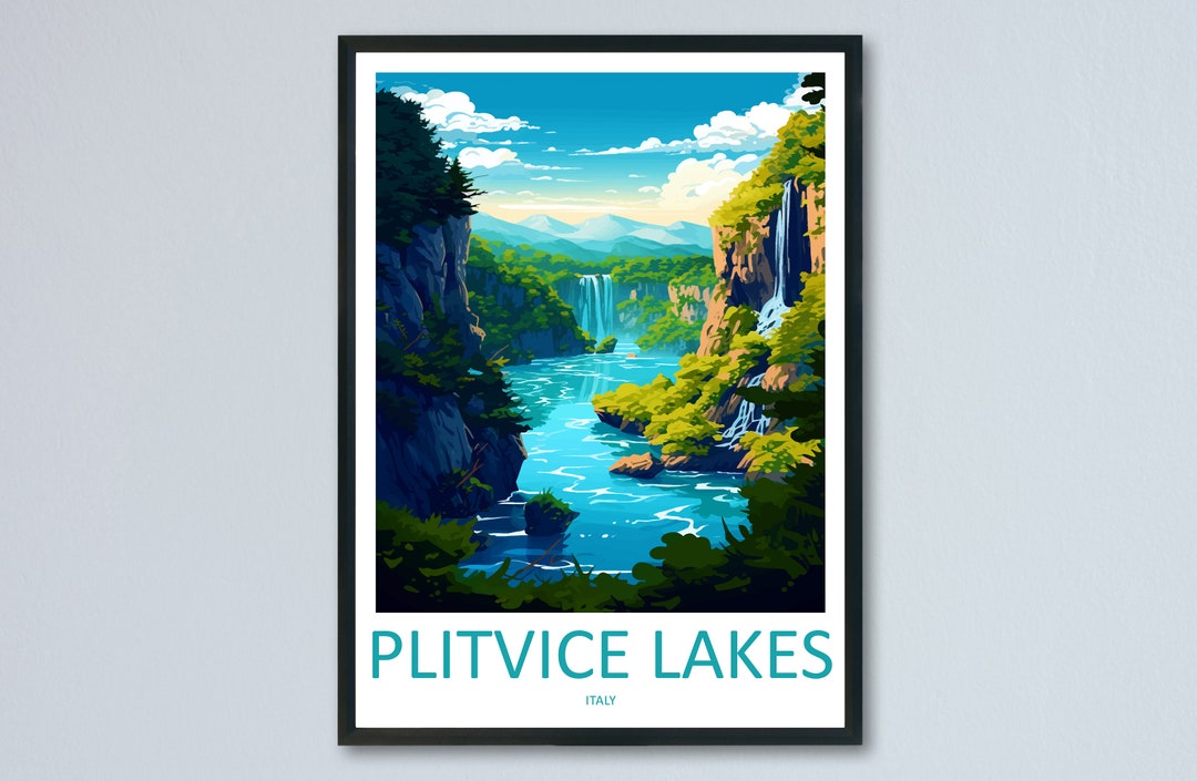 Plitvice Lake National Park Travel Print Plitvice Park Home Décor ...