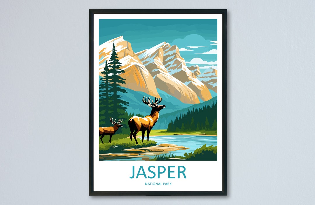 Jasper National Park Travel Print Wall Art Jasper National Park Wall ...