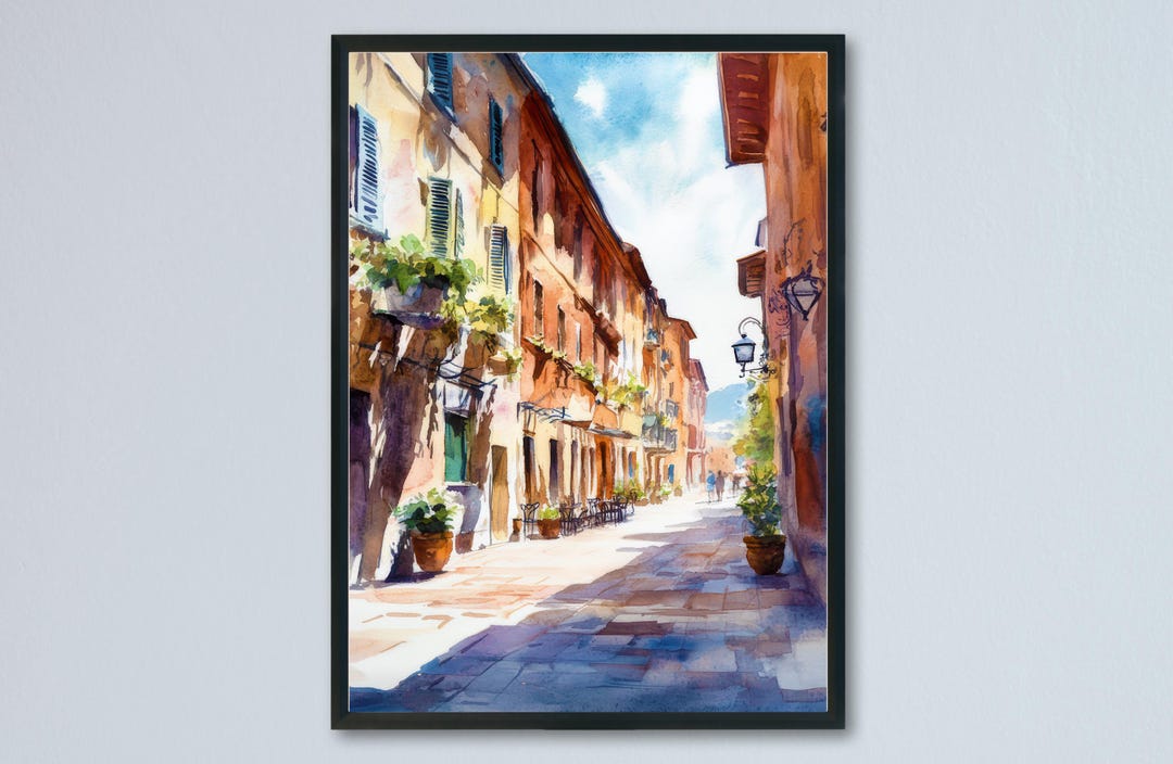 Parma Watercolor Poster Wall Art Parma Wall Hanging Home Décor Parma ...