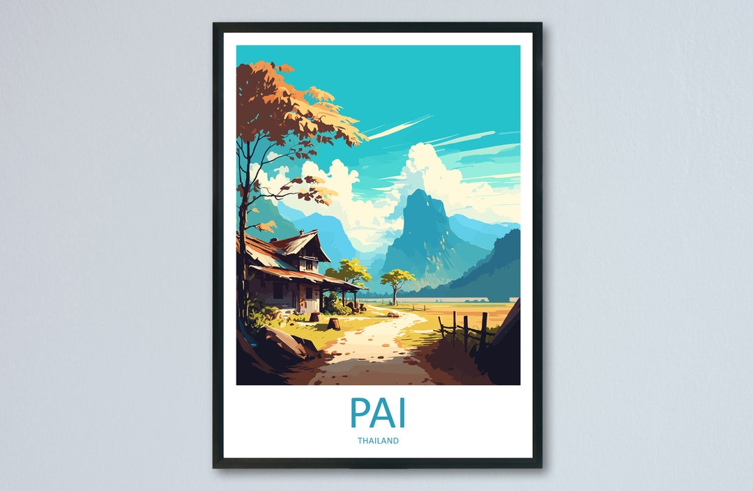 Pai Travel Print Wall Art Pai Wall Hanging Home Decor Pai Gift Art ...