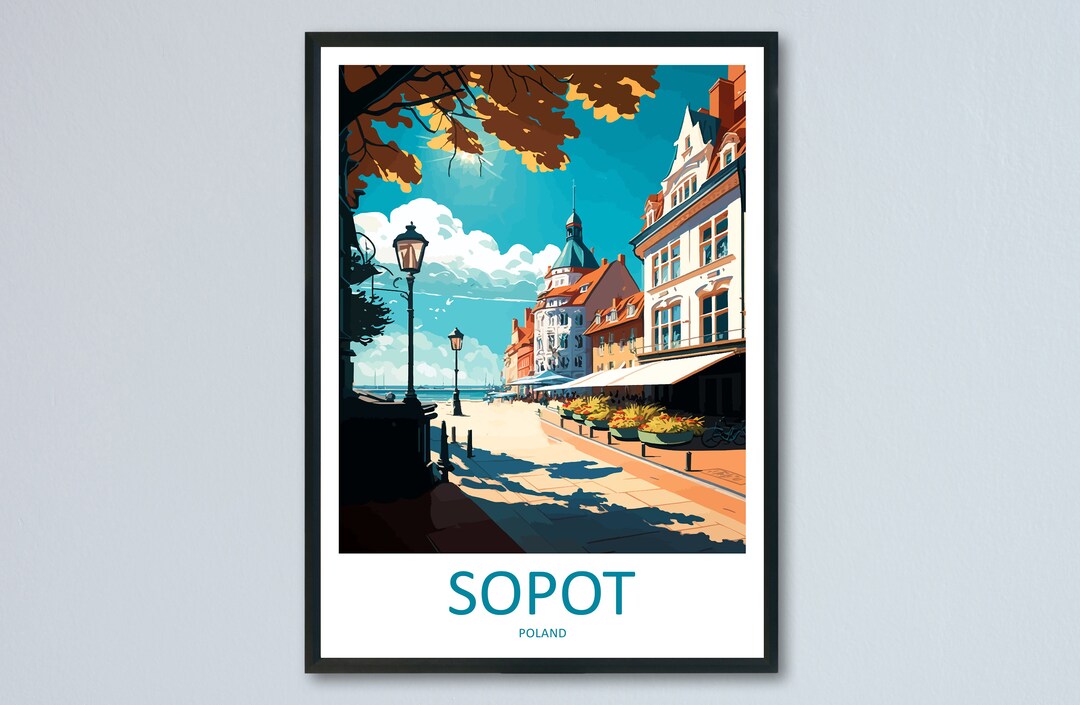 Sopot Travel Print Wall Art Sopot Wall Hanging Home Décor Sopot Gift ...
