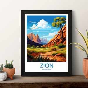 Zion National Park Travel Print Wall Art Zion National Park Wall ...
