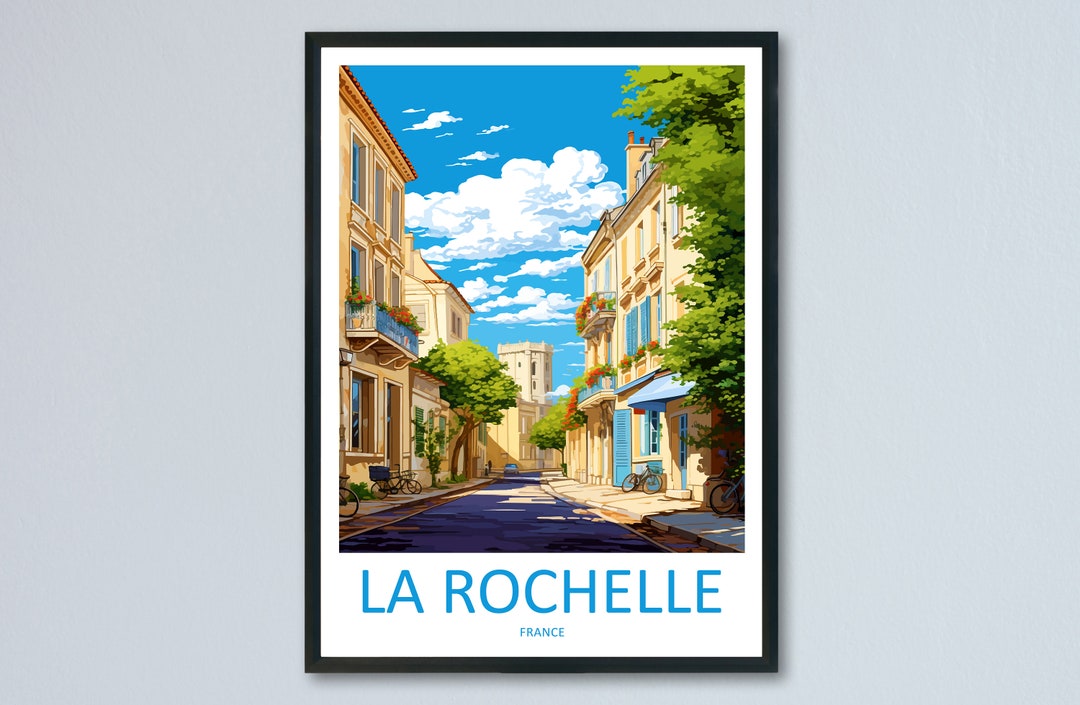 La Rochelle Travel Print Wall Art La Rochelle Wall Hanging Home Décor ...