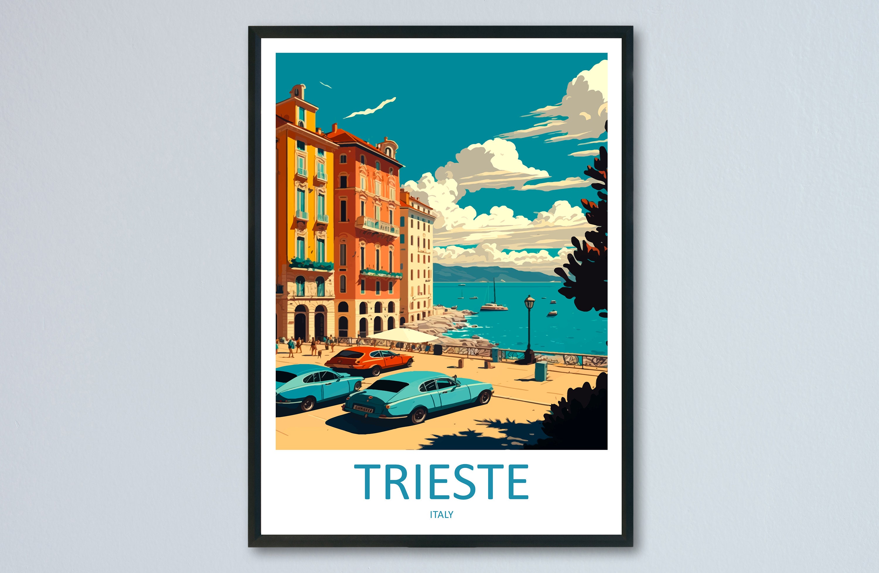 Trieste Travel Print Wall Art Trieste Wall Hanging Home Décor Trieste ...