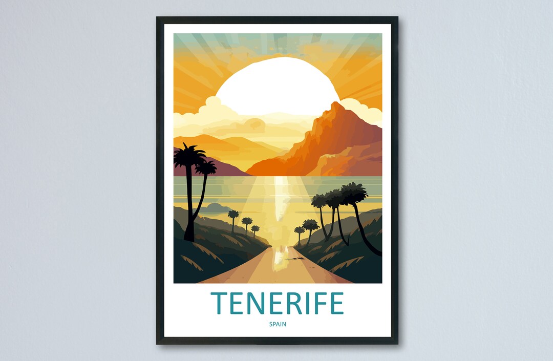 Tenerife Travel Print Wall Art Tenerife Wall Hanging Home Décor ...