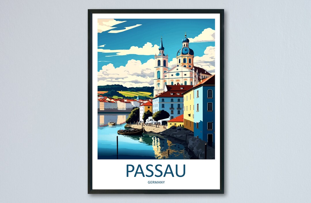 Passau Travel Print Wall Art Passau Wall Hanging Home Décor Passau Gift ...
