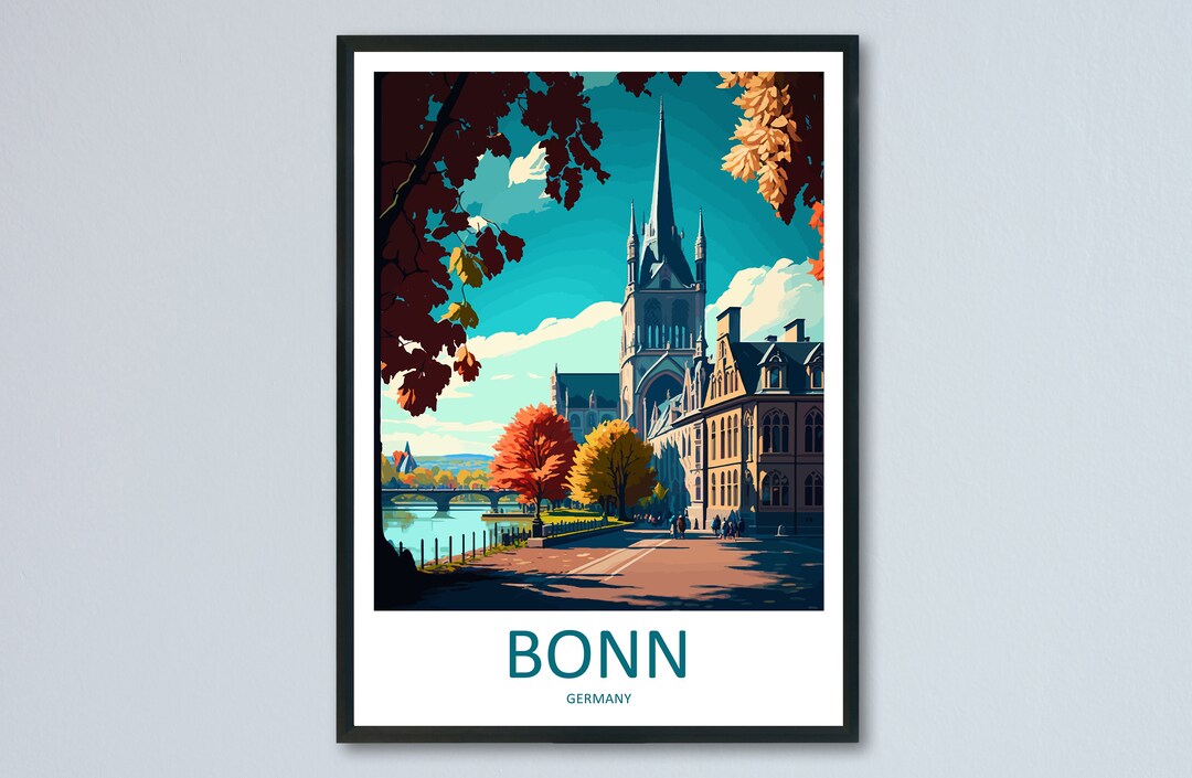Bonn Travel Print Wall Art Bonn Wall Hanging Home Décor Bonn Gift Art ...