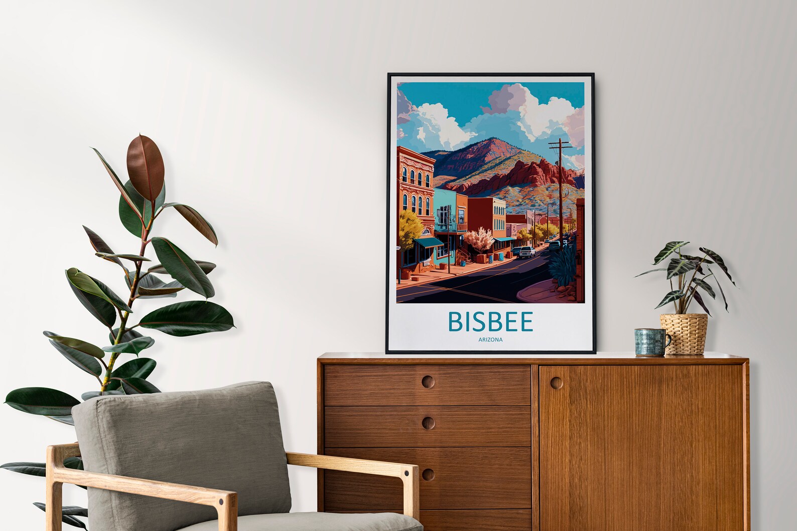 Bisbee Travel Print Wall Art Bisbee Lake Wall Hanging Home Décor Bisbee ...