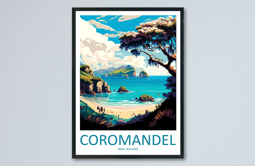 Coromandel Travel Print Wall Art Coromandel Wall Hanging Home Décor ...