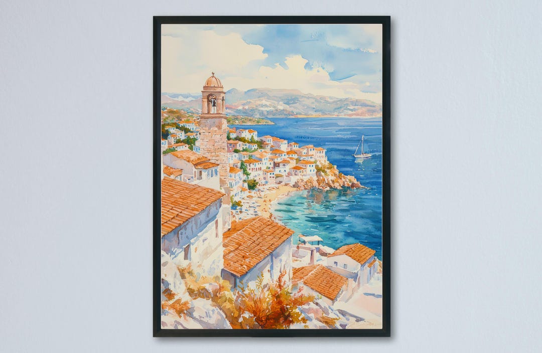 Hydra Watercolor Poster Wall Art Hydra Wall Hanging Home Décor Hydra ...