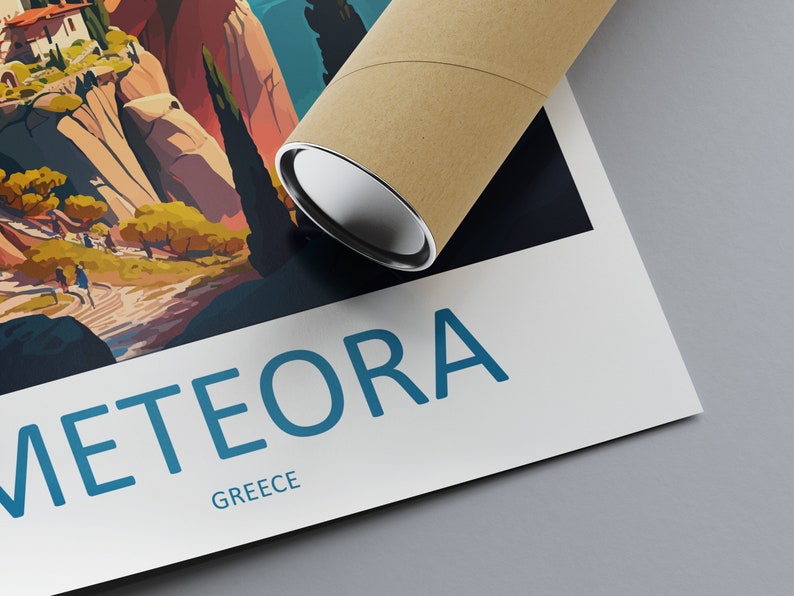 Meteora Travel Print Wall Art Meteora Greece Wall Hanging Home - Etsy