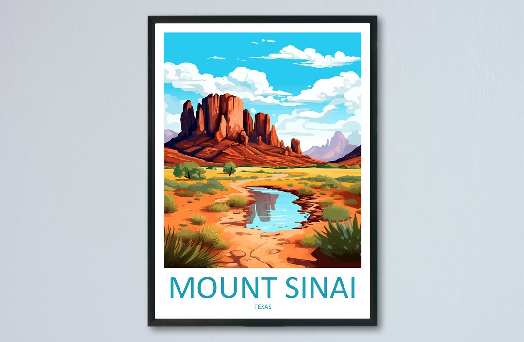 Mount Sinai Travel Print Wall Art Mount Sinai Wall Hanging Home Décor ...