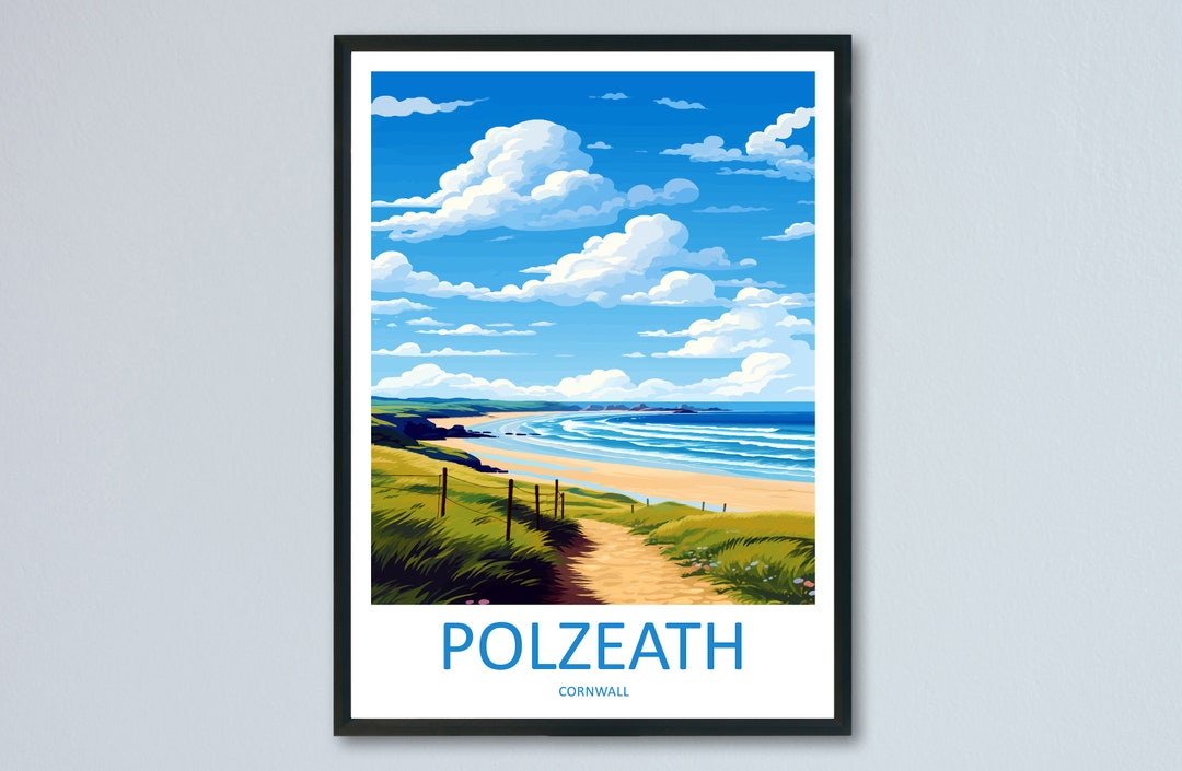 Polzeath Travel Print Wall Art Polzeath Wall Hanging Home Décor ...