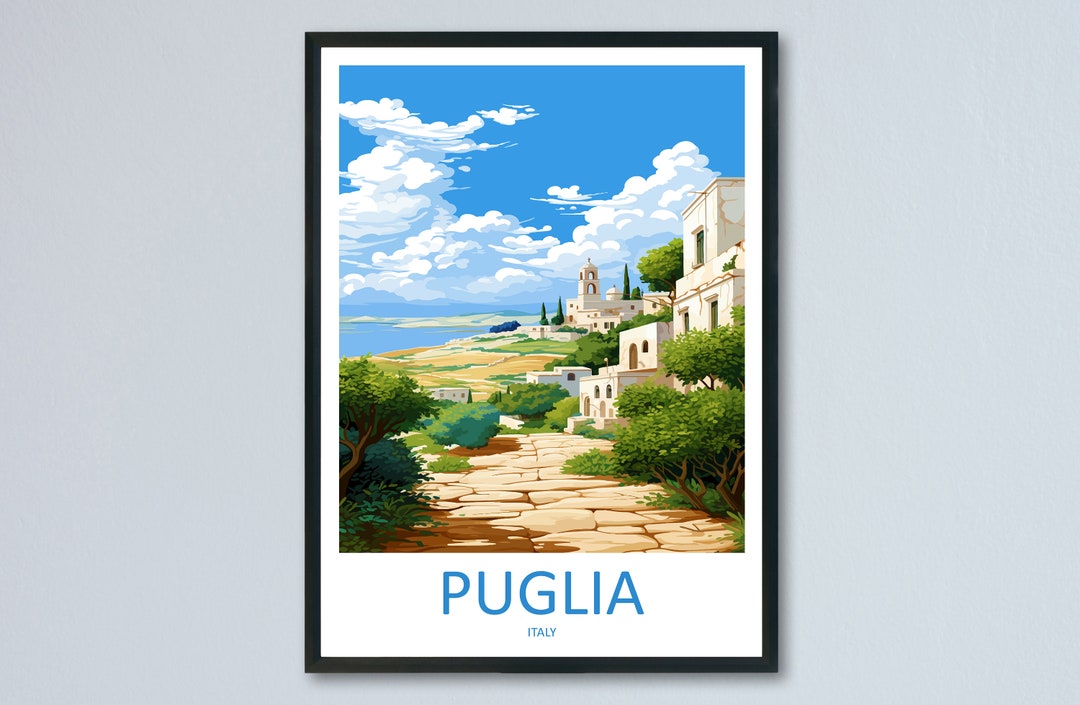 Puglia Travel Print Wall Art Puglia Italy Wall Hanging Home Decor ...
