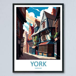 York Travel Print Wall Art York Wall Hanging Home Décor York Gift Art ...