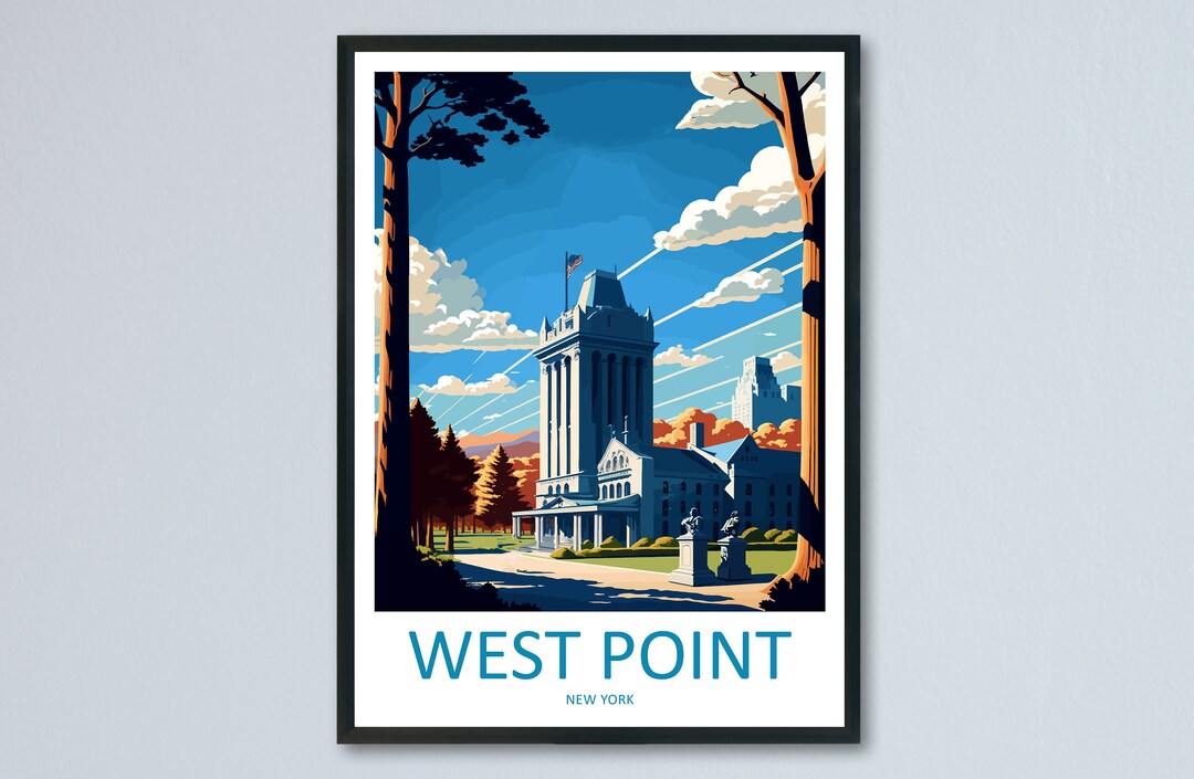 West Point Travel Print Wall Art West Point Wall Hanging Home Décor ...