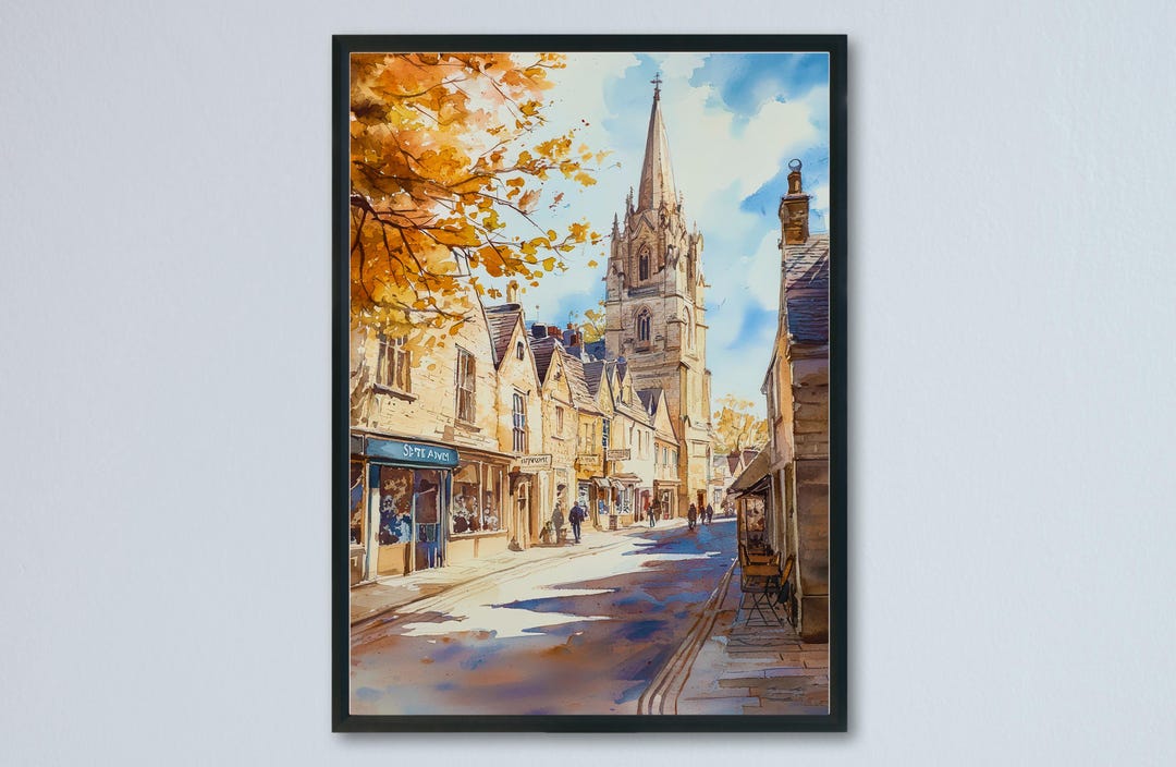 Cirencester Watercolor Poster Wall Art Cirencester Wall Hanging Home ...
