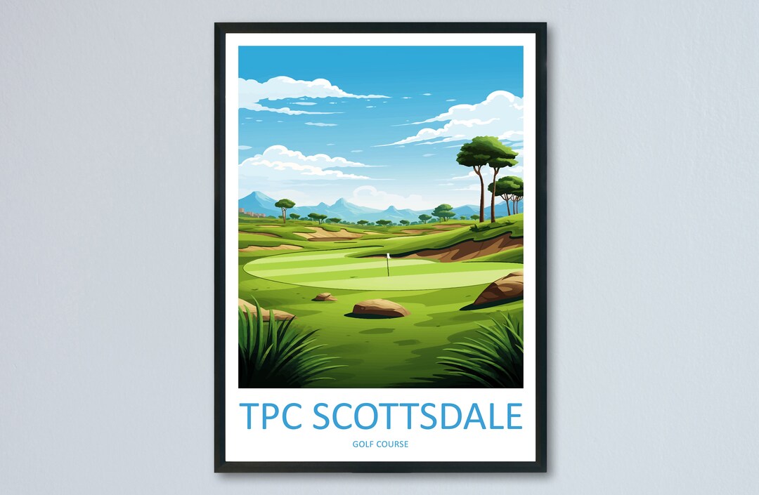 Tpc Scottsdale Golf Travel Print Wall Art Tpc Scottsdale Wall Hanging ...