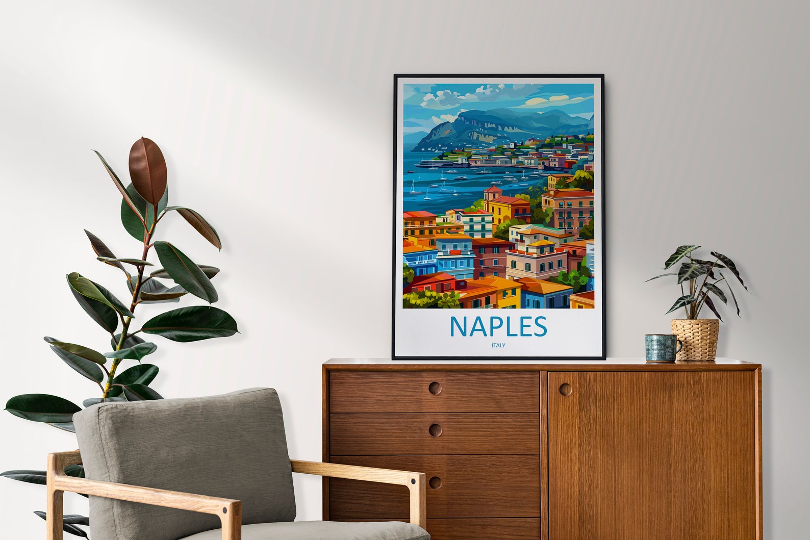 Naples Travel Print Wall Art Naples Italy Wall Hanging Home Decoration ...