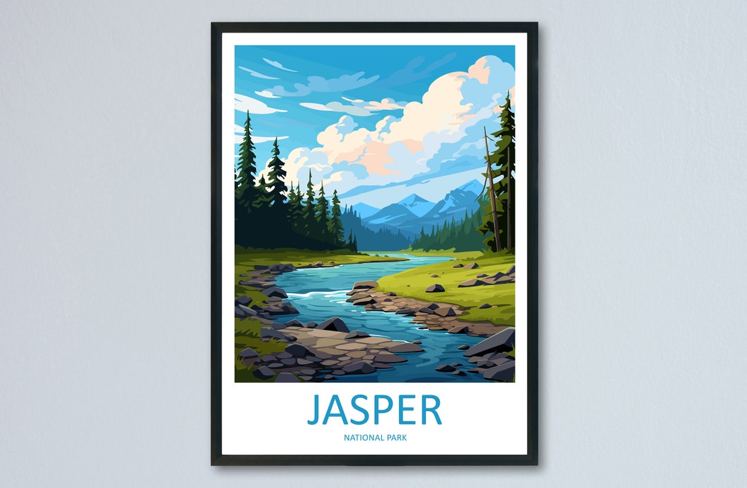 Jasper National Park Travel Print Wall Art Jasper National Park Wall ...