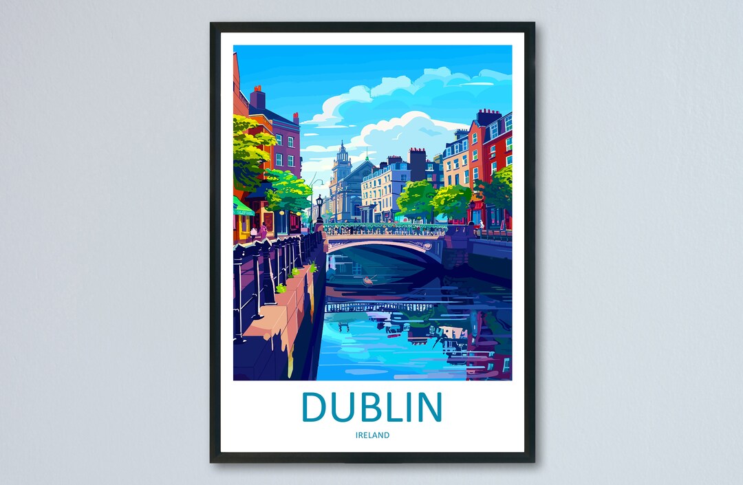 Dublin Skyline Print Dublin Home Decor Skyline City Art Print Dublin ...