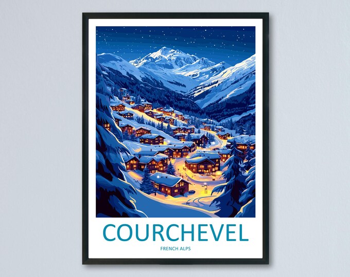 Courchevel Travel Poster | Courchevel Ski Resort France | Courchevel ...