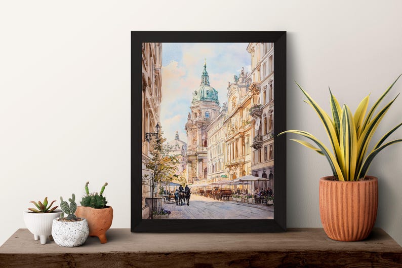 Vienna Watercolor Poster Vienna Travel Print Vienna City Art Vienna ...