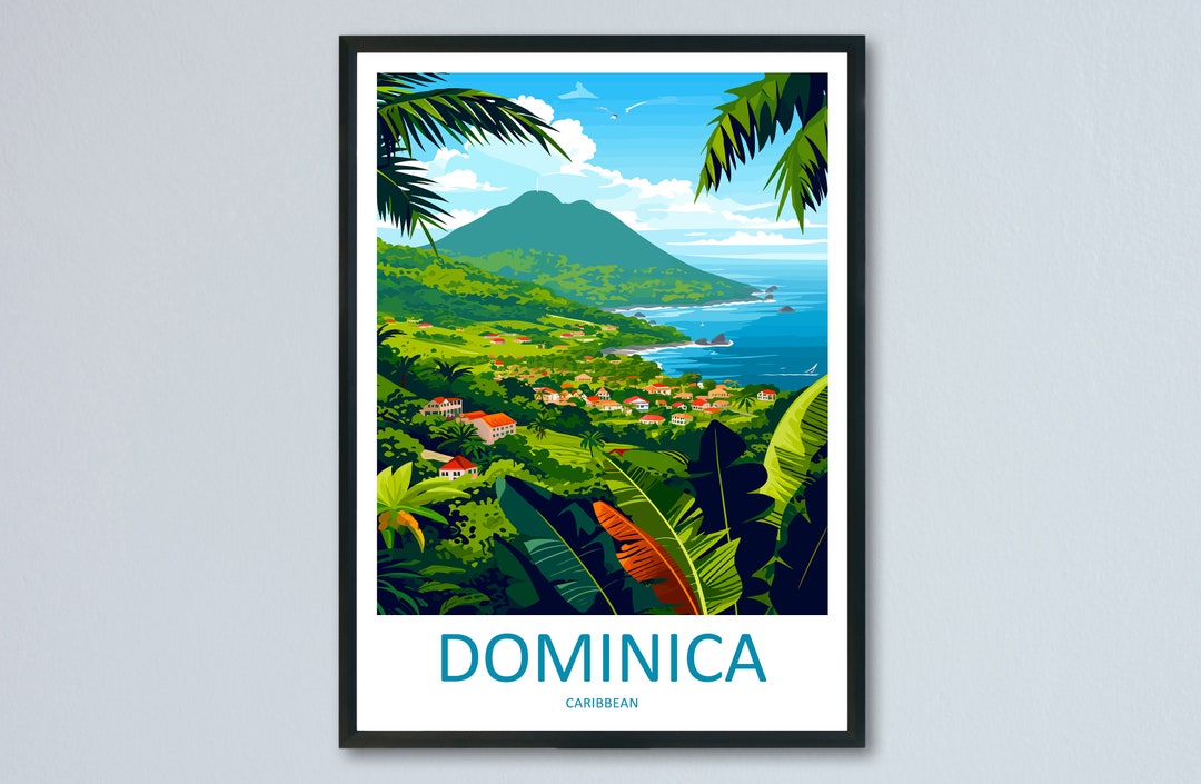 Dominica Travel Print Wall Art Dominica Wall Hanging Home Décor ...