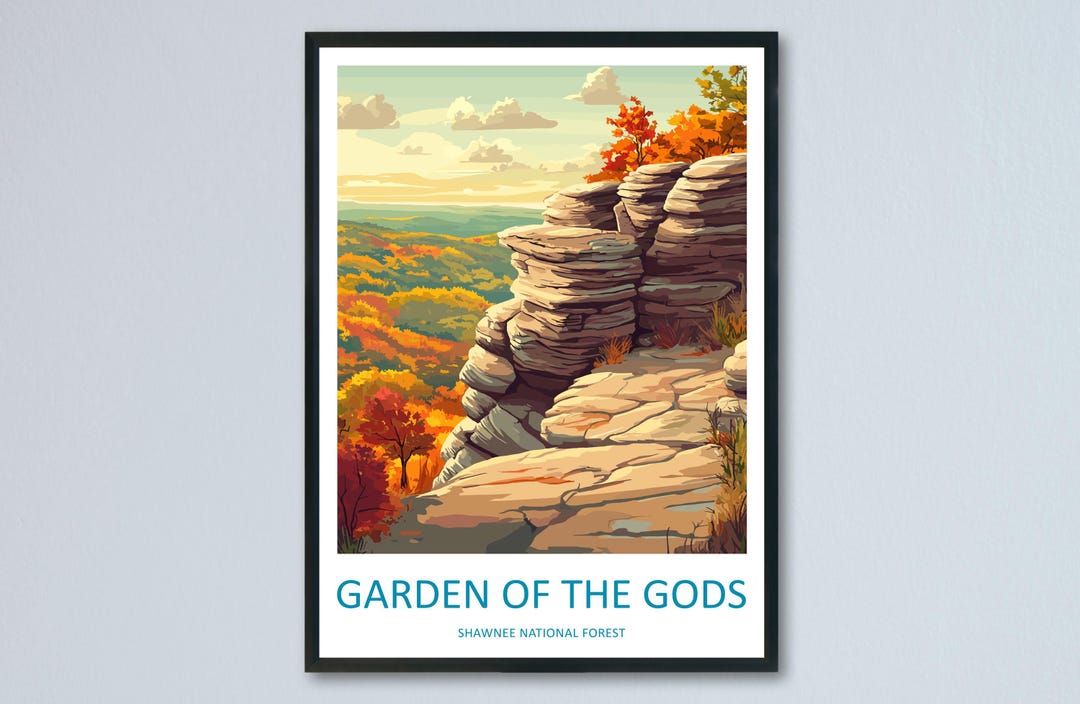 Garden of the Gods Travel Print Shawnee National Forest Wall Decor ...