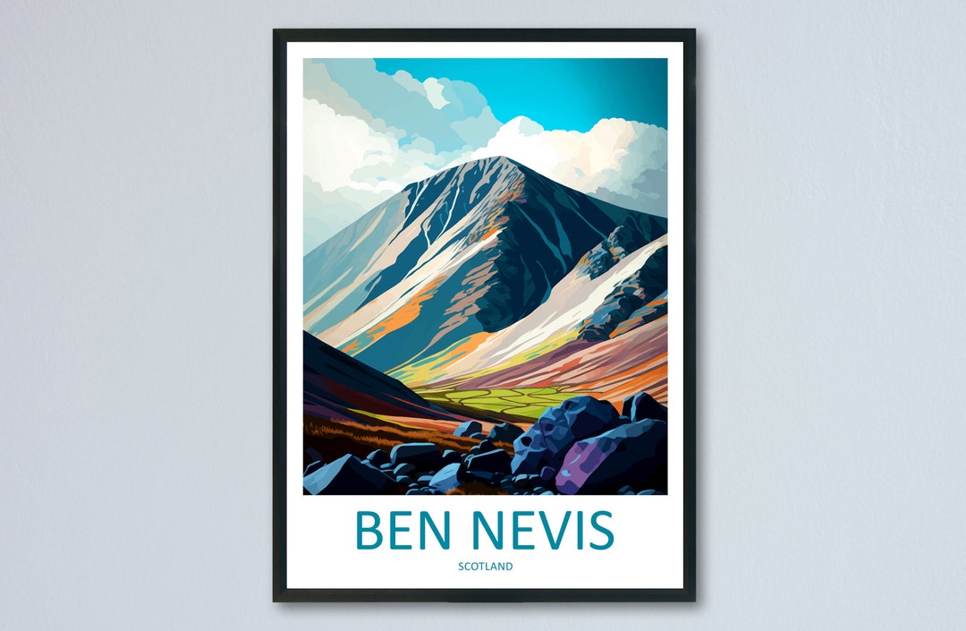 Ben Nevis Travel Print Wall Art Ben Nevis Wall Hanging Home Décor Ben ...