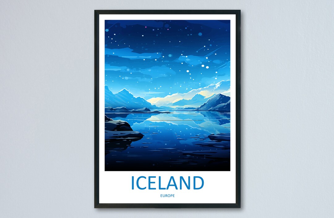 Iceland Travel Print Wall Art Iceland Wall Hanging Home Décor Iceland ...