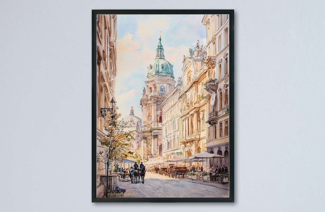 Vienna Watercolor Poster Vienna Travel Print Vienna City Art Vienna ...
