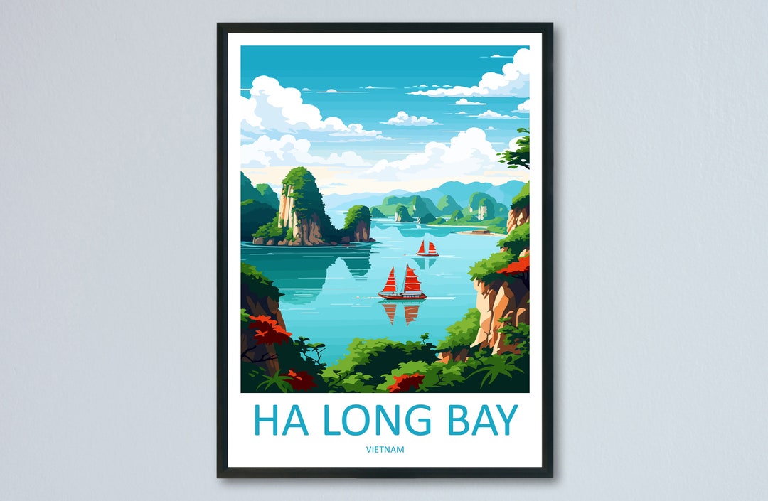 Ha Long Bay Travel Print Wall Art Ha Long Bay Wall Hanging Home Décor ...