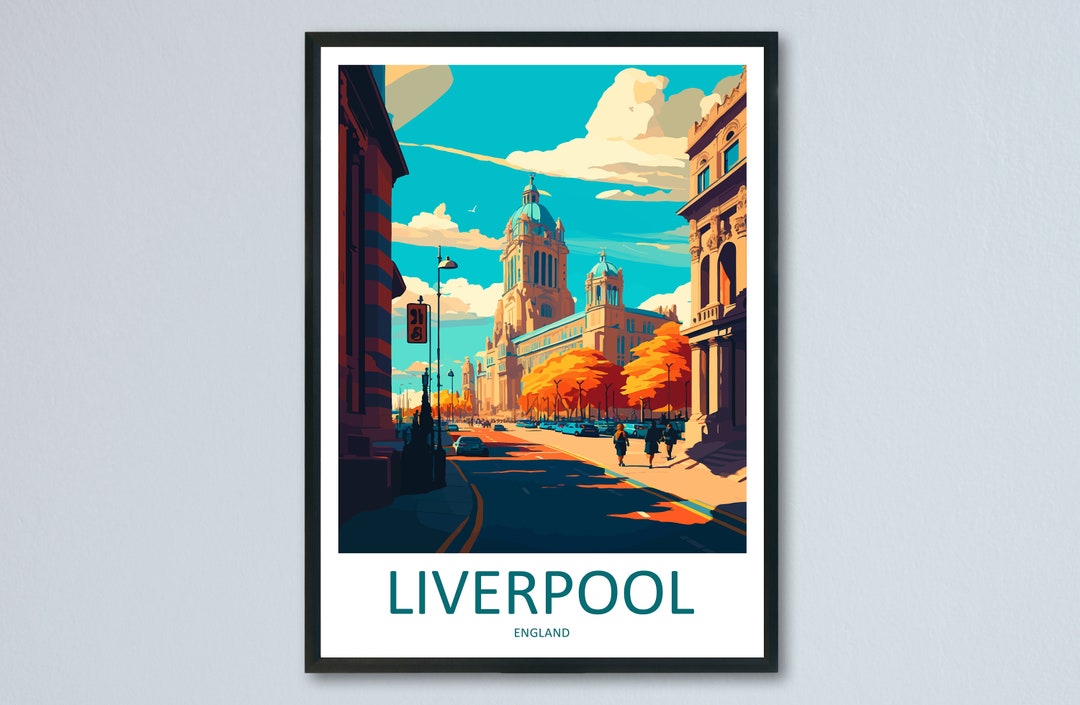 Liverpool Travel Print Wall Art Liverpool Wall Hanging Home Décor ...