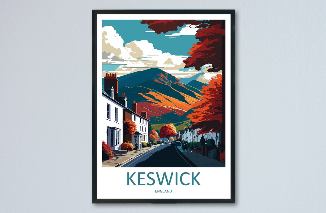 Keswick Travel Print Wall Art Keswick Wall Hanging Home Décor Keswick ...