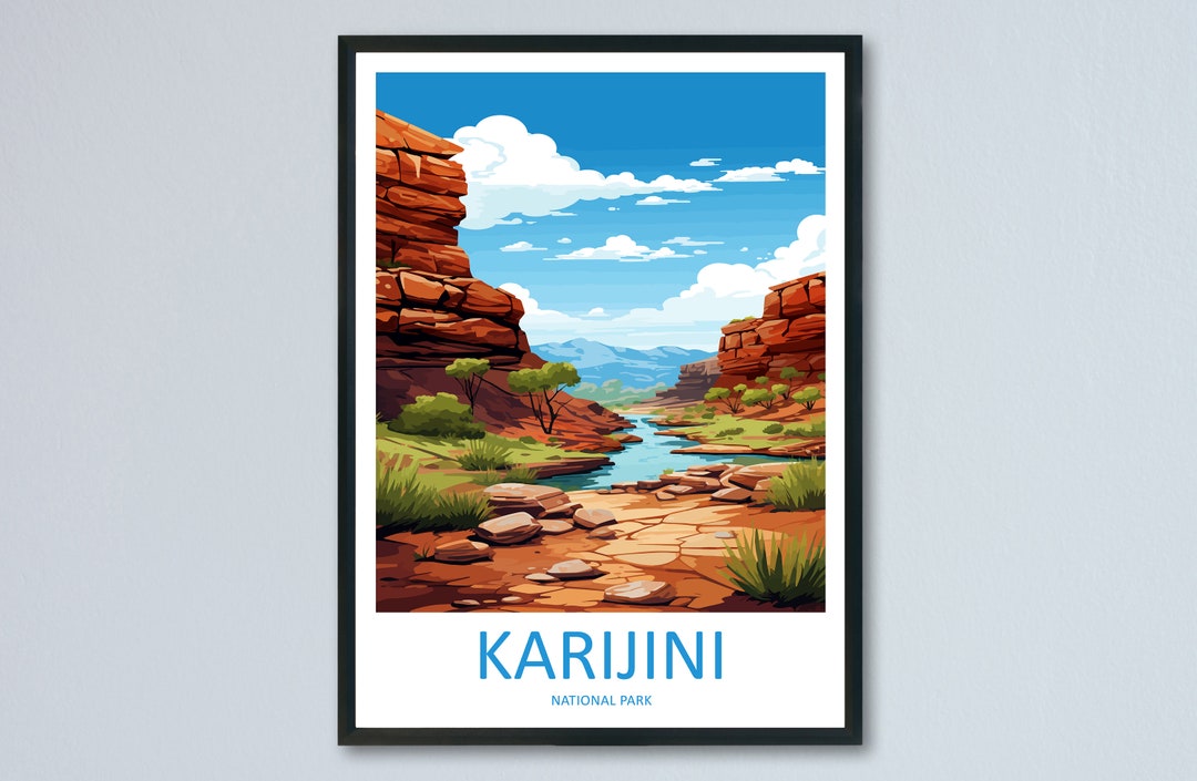 Karijini National Park Travel Print Wall Karijini National Park Wall ...