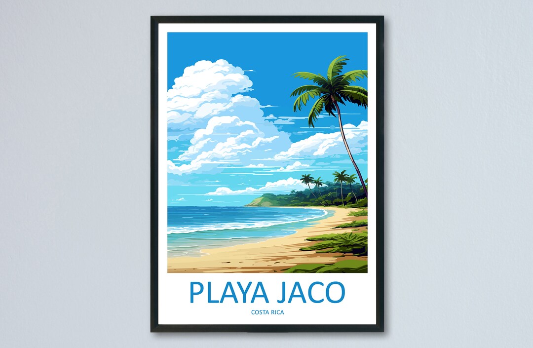 Playa Jaco Travel Print Wall Art Playa Jaco Wall Hanging Home Décor ...