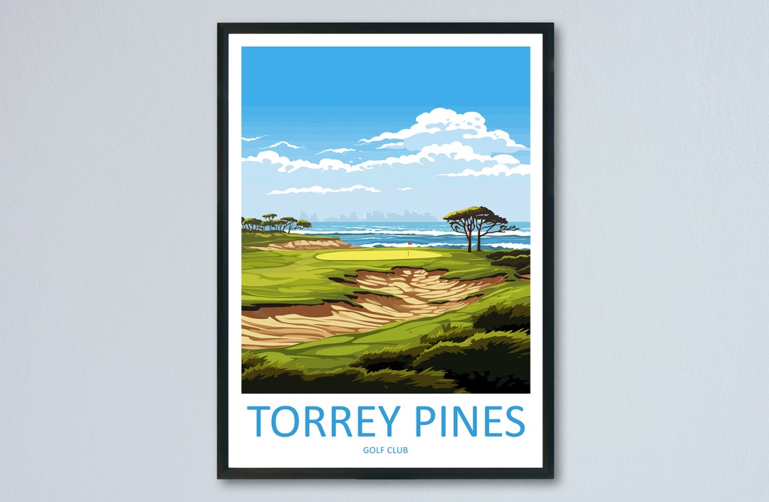 Torrey Pines Golf Course Travel Print Wall Art Torrey Pines Golf Course ...