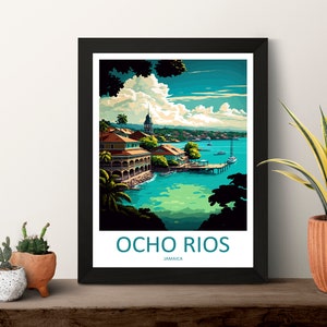 Ocho Rios Travel Print Wall Art Ocho Rios Wall Hanging Home Décor Ocho ...