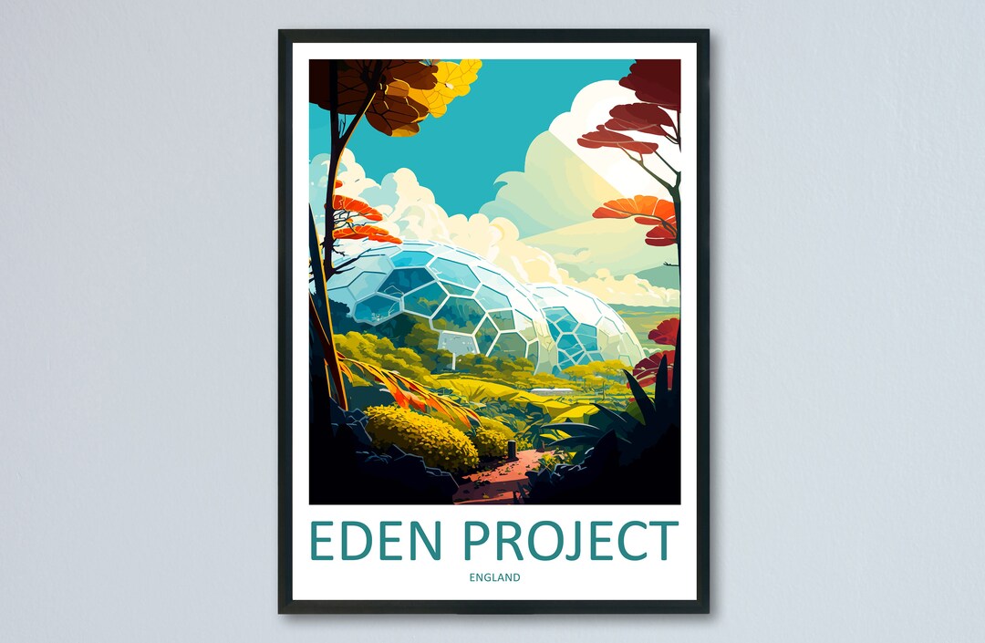 Eden Project Travel Print Wall Art Eden Project Wall Hanging Home Décor ...