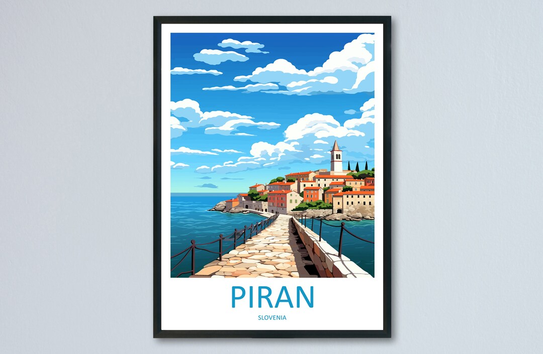 Piran Travel Print Piran Home Décor Slovenia Art Print Piran Wall Print ...