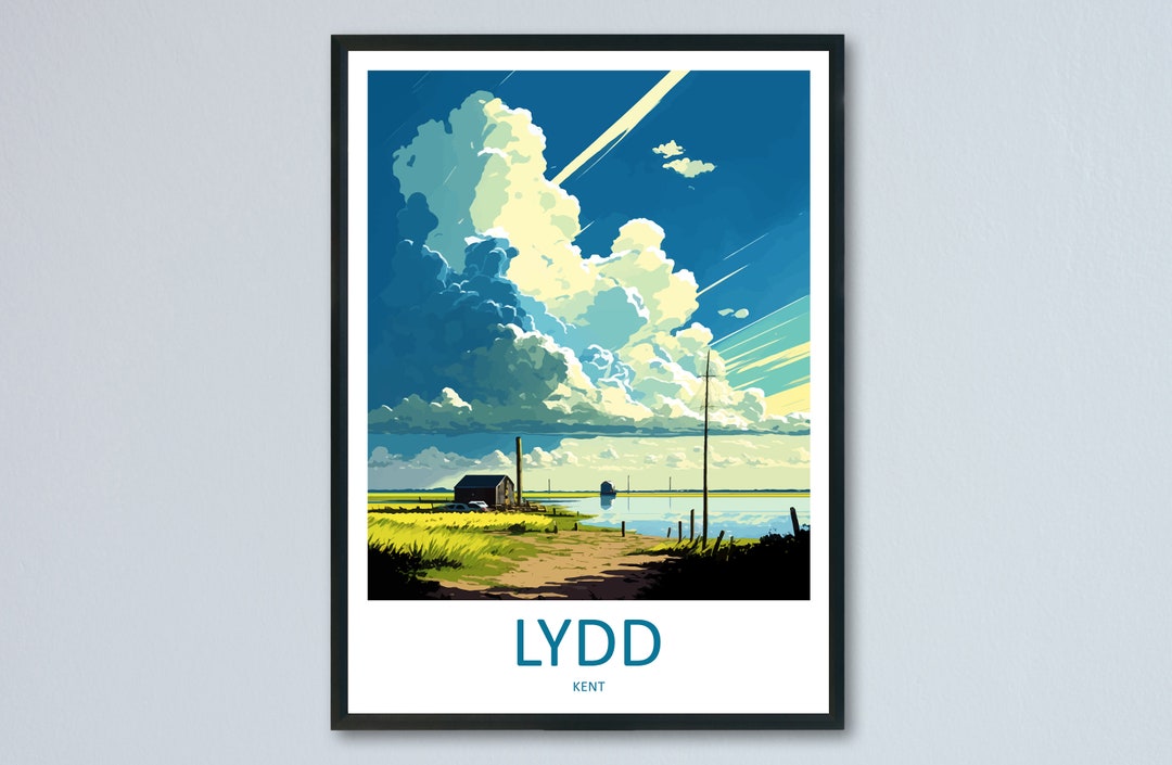 Lydd Travel Print Wall Art Lydd Wall Hanging Home Décor Lydd Gift Art ...
