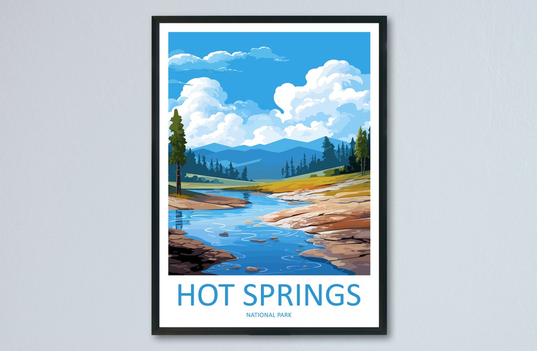 Hot Springs National Park Travel Print Wall Art Hot Springs Wall ...