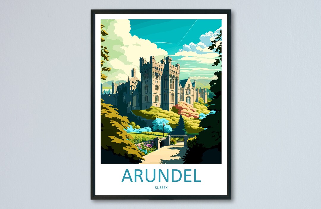 Arundel Travel Print Wall Art Arundel Wall Hanging Home Decoration ...