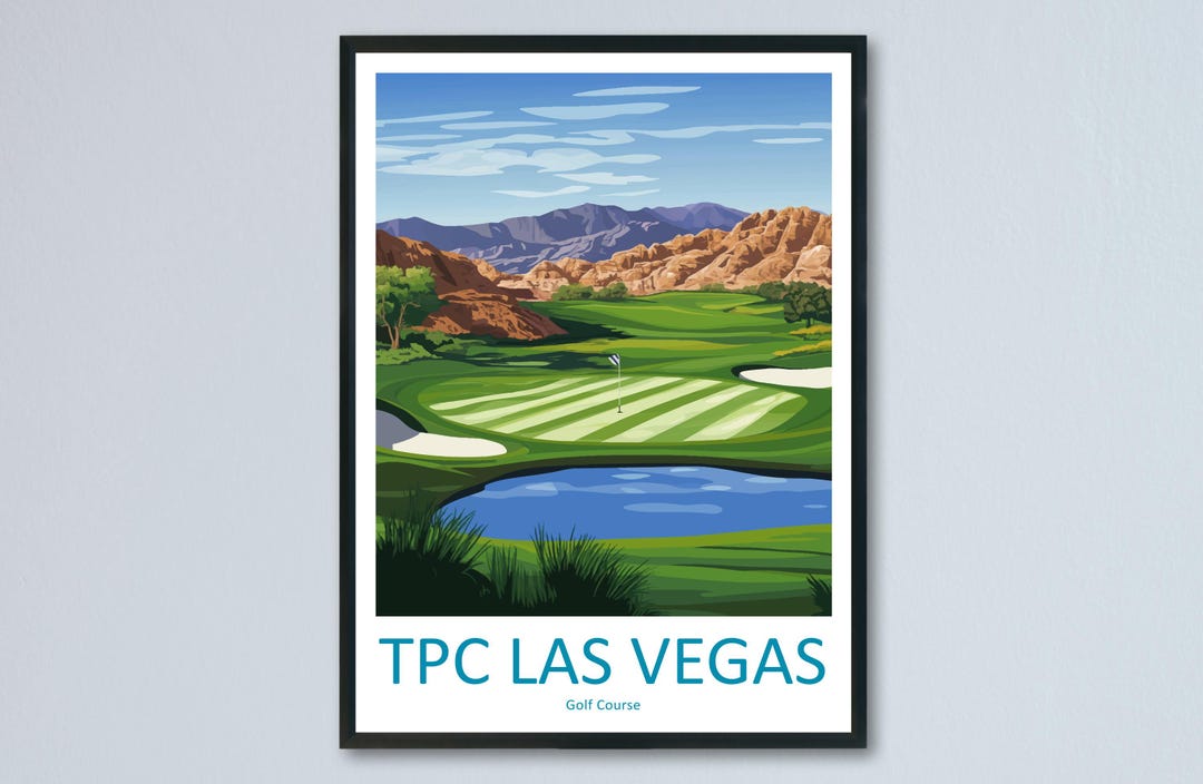 TPC Las Vegas Travel Print Tpc Las Vegas Wall Decor Nevada Tpc Las ...