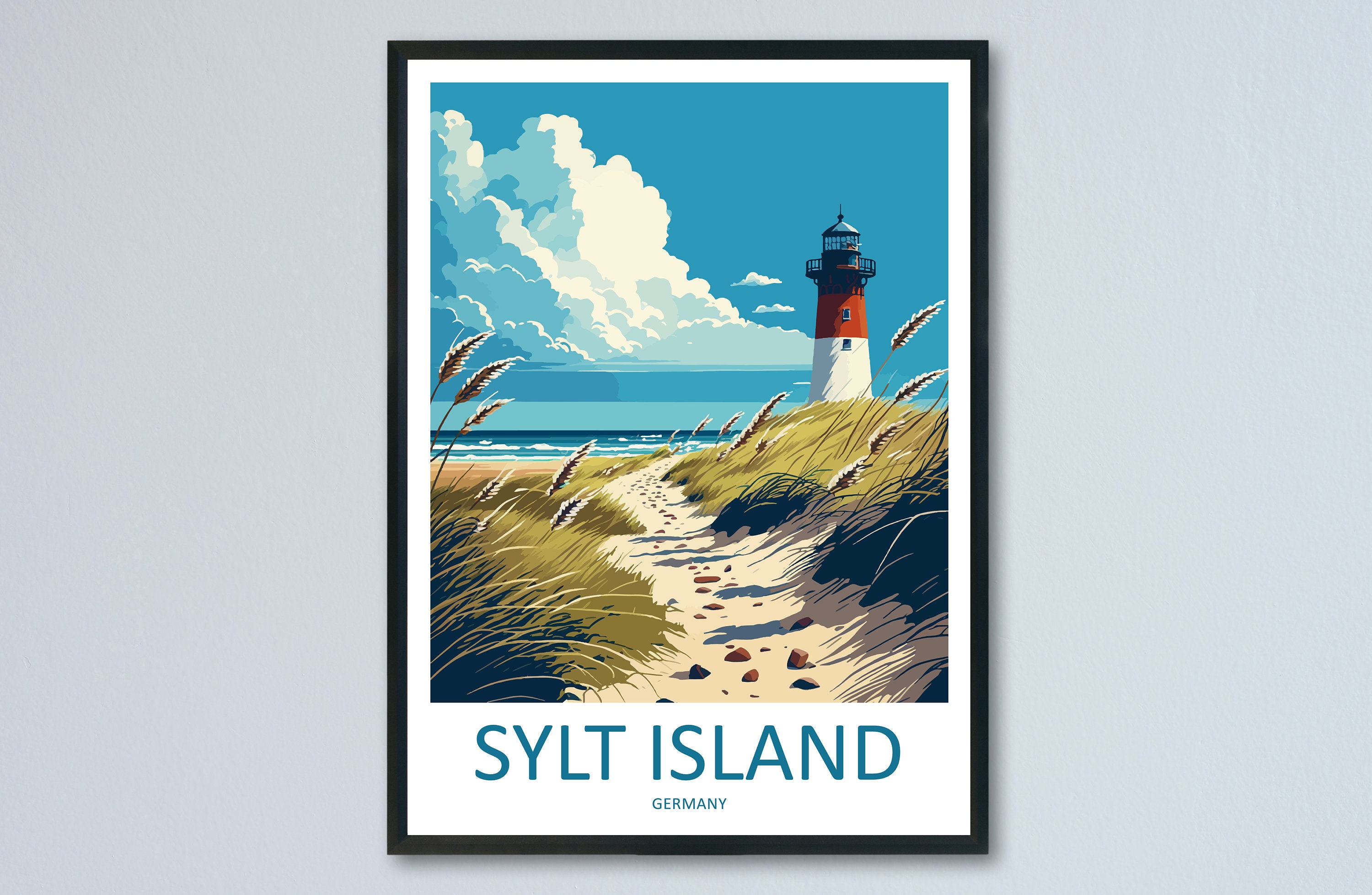 Sylt Island Travel Print Wall Art Sylt Island Wall Hanging Home Décor ...