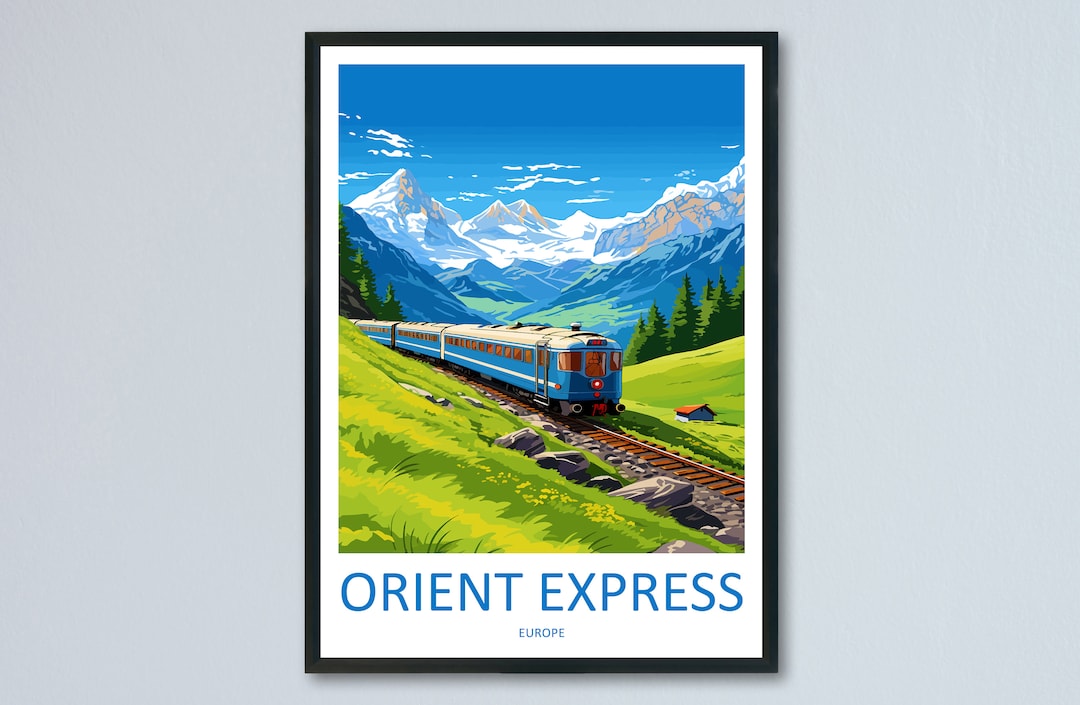 Orient Express Travel Print Wall Art Orient Express Wall Hanging Home ...
