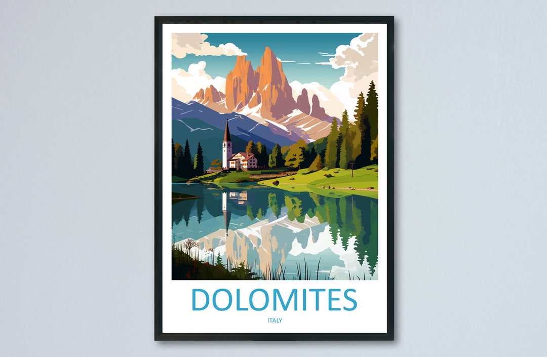 Dolomites Travel Print Dolomites Home Décor Dolomitic Alps Art Print ...