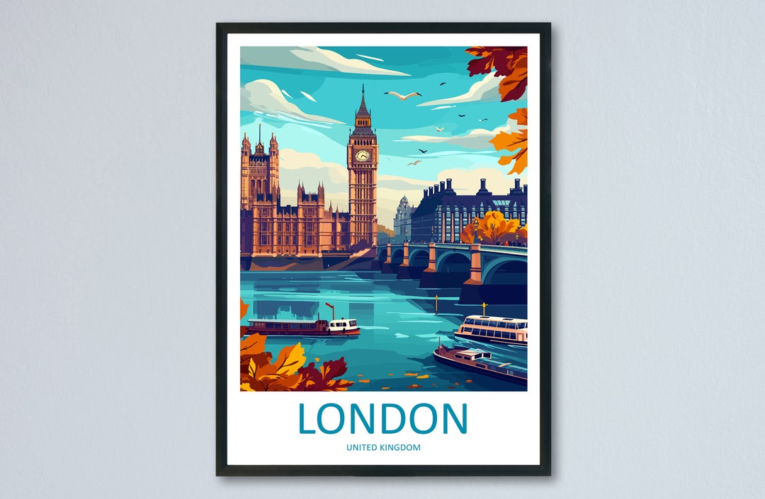 London Travel Print Wall Art London Wall Hanging Home Décor London Gift ...