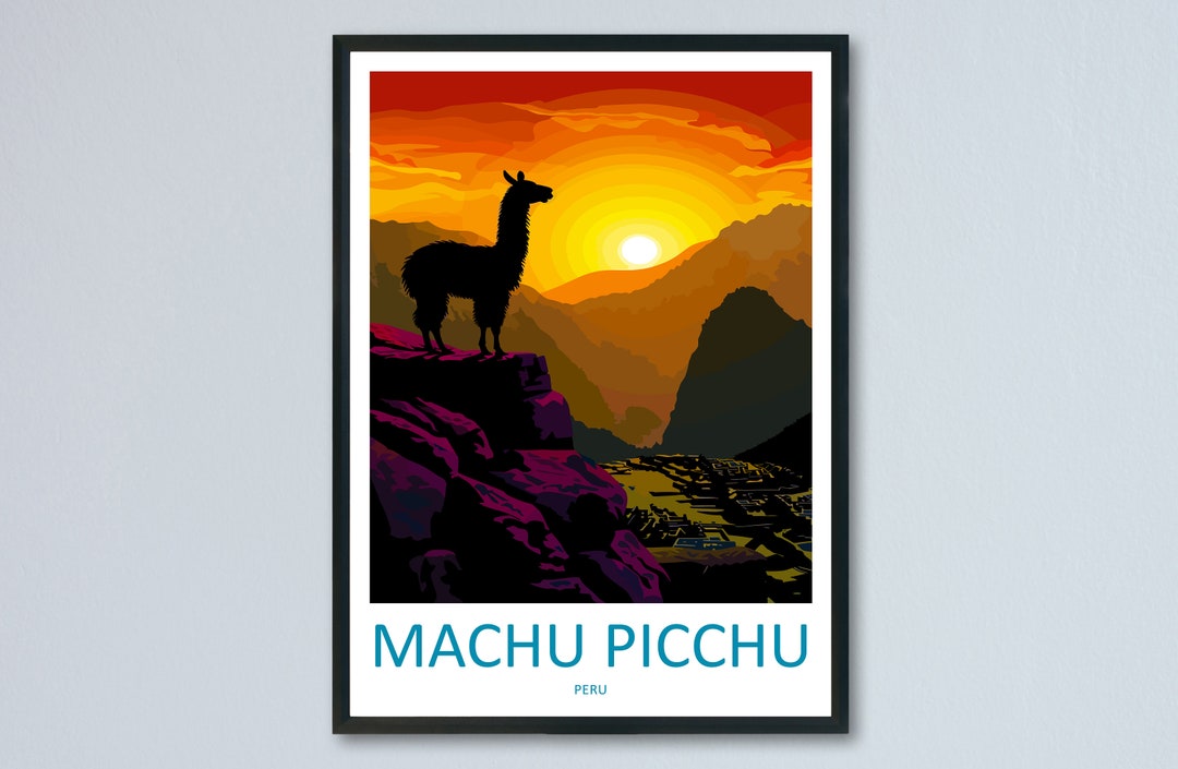 Machu Picchu Travel Print Wall Art Machu Picchu Wall Hanging Home Décor ...